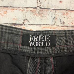 Free World | Shorts | Free World Sz 28 Plaid Flat Front Shorts Skater ...